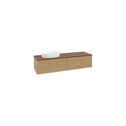 Villeroy & Boch V&B Waschtischunterschrank ohne Frontstruktur Antao 160x50cm, WBP-farbe w. walnut, honey oak ; Villeroy & Boch (K26012HN)