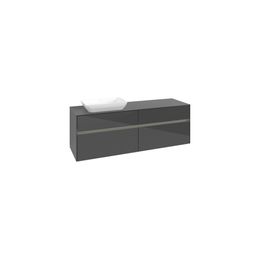Villeroy & Boch V&B Waschtischunterschrank Collaro 160x54,8x50cm, WT l, LED 12W, glo Gr ; Villeroy & Boch (C121B0FP)