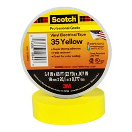 3M Deutschland PVC Elektro-Isolierband 19mm x 20 m Scotch 35-19x20 gelb (7100238736)