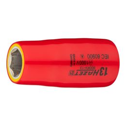 Hazet Steckschl&uuml;ssel-Einsatz Sechskant schutzisoliert 900KV-13 Vierkant hohl 12,5 mm (1/2 Zoll) Au&szlig;en-Sechskant-Tractionsprofil 13 mm)