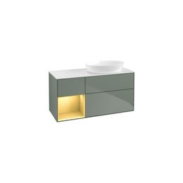 Villeroy & Boch V&B Waschtischunterschrank Finion 120cm, Pl w m, Reg gol m Lac, Oli. m Lac ; Villeroy & Boch (FA41HFGM)