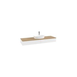 Villeroy & Boch V&B Waschtischunterschrank mit Frontstruktur -Beleuchtung Antao 160x50cm, HL, WBP hon. Oa, wh. m Lac ; Villeroy & Boch (L14151MT)