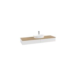 Villeroy & Boch V&B Waschtischunterschrank mit Frontstruktur -Beleuchtung Antao 160x50cm, HL, WBP hon. Oa, glo wh. Lac ; Villeroy & Boch (L14151GF)