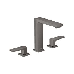 Hansgrohe 3-Loch-Waschtischarmatur 160 Metropol m HG, Pus-Op-Abl, A 152mm, brush. bla vc (32515340)