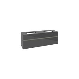 Villeroy & Boch V&B Waschtischunterschrank Collaro 160x54,8x50cm, f 2 WT, LED 12W, glo Gr ; Villeroy & Boch (C123B0FP)