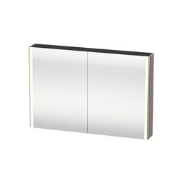 Duravit Universal-Spiegelschrank XSquare 120x80x15,5cm, Basalt matt, 2 T&uuml;r, LED (XS7114043430000)
