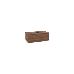 Villeroy & Boch V&B Waschtischunterschrank mit Frontstruktur Antao 100x36x50cm, WBP-farbe w. wal, w. walnut ; Villeroy & Boch (K20112HM)