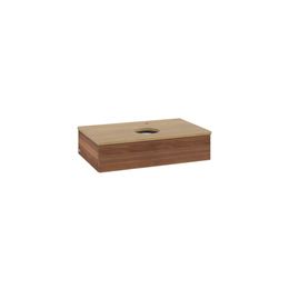 Villeroy & Boch V&B Waschtischunterschrank mit Frontstruktur -Beleuchtung Antao 80x19x50cm, HL, WBP hon. Oa, w. wal ; Villeroy & Boch (L08151HM)