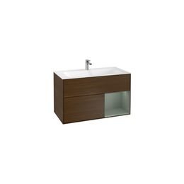 Villeroy & Boch V&B Waschtischunterschrank Finion Reg re Olive Matt Lacquer, Walnut veneer ; Villeroy & Boch (F040GMGN)