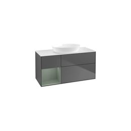Villeroy & Boch V&B Waschtischunterschrank Wandbeleuchtung Finion 120cm, Pl w m, Rg Oli. m Lac, Anthrac. m ; Villeroy & Boch (GA61GMGK)