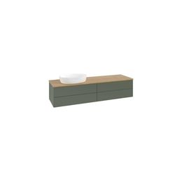 Villeroy & Boch V&B Waschtischunterschrank ohne Frontstruktur -Beleuchtung Antao 160x50cm, WBP hon. Oa, lea gre. m Lac ; Villeroy & Boch (L26011HL)