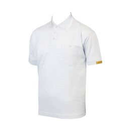 HB Tempex ESD Herren Polo-Shirt Conductex Cotton Knit, wei&szlig;, Gr&ouml;&szlig;e: L (08011 86004 002 10-L)