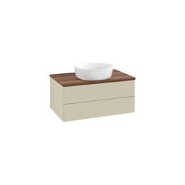 Villeroy & Boch V&B Waschtischunterschrank ohne Frontstruktur -Beleuchtung Antao 80x36x50cm, WBP w. wal, si Gr m Lac ; Villeroy & Boch (L19012HJ)