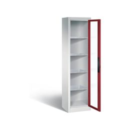 C+P Werkzeugschrank Acurado, H1950xB502xT400mm, Front Rubinrot, Korpus Lichtgrau (8900-055) ; C + P M&ouml;belsysteme (8900-055|S10037)