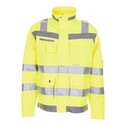 Planam Warnschutz-Bundjacke Plaline, gelb / zink, Konfektionsgr&ouml;&szlig;e DE: 52 (5601 52)