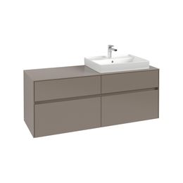 Villeroy & Boch V&B Waschtischunterschrank Collaro 140x54,8x50cm, Waschtisch rechts, taupe ; Villeroy & Boch (C08600VM)