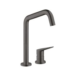 Hansgrohe 2-Loch-Sp&uuml;ltisch-Einhebelmischer 240 Axor Citterio M mit Schwenkauslauf, brushed black chrome (34820340)