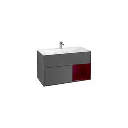 Villeroy & Boch V&B Waschtischunterschrank Finion Regal rechts Peony, Anthracite matt ; Villeroy & Boch (F040HBGK)