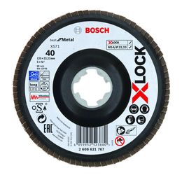 Bosch X-LOCK F&auml;cherscheibe X571 Best for Metal Durchmesser 125 mm K&ouml;rnung 40 (2608621767)