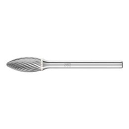 Pferd TOOLS Hartmetall Fr&auml;sstift Flamme B &Oslash; 06x13 mm Schaft-&Oslash; 3 mm Z5 universal fein (21203653)
