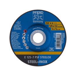 Pferd Schruppscheibe gekr&ouml;pft PSFSTEELOX 125x7mm (62012640)