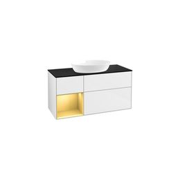 Villeroy & Boch V&B Waschtischunterschrank Finion 120cm, Pl b m, Rg gol m Lac, glo wh. Lac ; Villeroy & Boch (FA62HFGF)