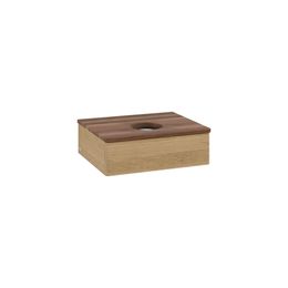 Villeroy & Boch V&B Waschtischunterschrank mit Frontstruktur -Beleuchtung Antao 60x19x50cm, WBP-farbe w. wal, honey oak ; Villeroy & Boch (L07112HN)