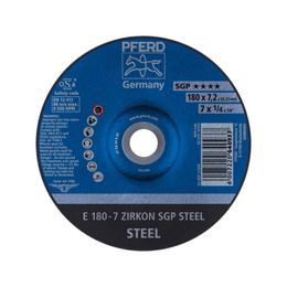 Pferd TOOLS Schruppscheibe E 180x7,2x22,23 mm ZIRKON Speziallinie SGP STEEL f&uuml;r Stahl (62217737)