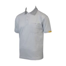 HB Tempex ESD Herren Polo-Shirt Conductex Cotton Knit, silbergrau, Gr&ouml;&szlig;e: 2XL (08011 86004 002 50-2XL)