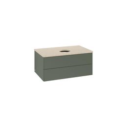 Villeroy & Boch V&B Waschtischunterschrank ohne Frontstruktur -Beleuchtung Antao 80x36x50cm, WBP botti., lea gre. m Lac ; Villeroy & Boch (L19013HL)