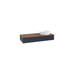 Villeroy & Boch V&B Waschtischunterschrank ohne Frontstruktur, mit Beleuchtung Antao 120x19x50cm, WBP w. wal, md bl. m Lac ; Villeroy & Boch (L12012HG)