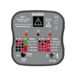 BENNING Steckdosentester mit Fingerkontakt BENNING SDT 1 (020053)