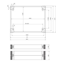 Schneider Electric Sockel 200mm Fronteinbausatz NSYSPF8200)