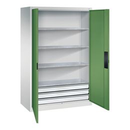 C+P Schwerlastschrank mit Schubladen Acurado, 1950x1200x600mm, 7035/6011 ; C + P M&ouml;belsysteme (8932-523|S10175)