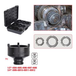 KS Tools Nutmuttern-Schl&uuml;ssel-Satz, Zapfen aussen liegend, 9-tlg (450.5000)