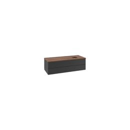 Villeroy & Boch V&B Waschtischunterschrank mit Frontstruktur Antao 120x36x50cm, WBP-farbe w. wal, bla m Lac ; Villeroy & Boch (K23112PD)