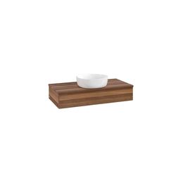 Villeroy & Boch V&B Waschtischunterschrank ohne Frontstruktur, mit Beleuchtung Antao 100x19x50cm, WBP-farbe w. wal, w. walnut ; Villeroy & Boch (L09012HM)