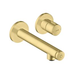 Hansgrohe Fertigset Axor Uno Select UP-Waschtisch-Einhebelmischer, m Ausl. 158mm, brushed brass (45112950)