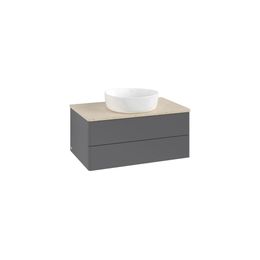 Villeroy & Boch V&B Waschtischunterschrank ohne Frontstruktur -Beleuchtung Antao 80x36x50cm, WBP botti., Anthrac. m Lac ; Villeroy & Boch (L19013GK)