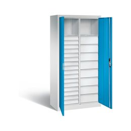 C+P Werkzeugschrank Acurado, H1950xB930xT500mm, Front Lichtblau, Korpus Lichtgrau (8921-303) ; C + P M&ouml;belsysteme (8921-303|S10060)
