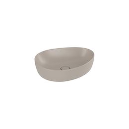 Villeroy & Boch V&B Aufsatzwaschtisch ANTAO 51x40cm, asym., o. &Uuml;L, almond C-plus ; Villeroy & Boch (4A7351AM)