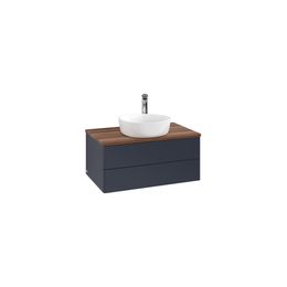 Villeroy & Boch V&B Waschtischunterschrank ohne Frontstruktur Antao 80x36x50cm, HL, WBP w. wal, md bl. m Lac ; Villeroy & Boch (K19052HG)