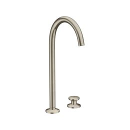 Hansgrohe 2-Loch-Waschtischarmatur Sel. 260 Axor One A 165mm, m Pus-Op-Abl, brush. ni. (48060820)