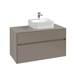 Villeroy & Boch V&B Waschtischunterschrank Collaro 100x54,8x50cm, Waschtisch rechts, taupe ; Villeroy & Boch (C09600VM)