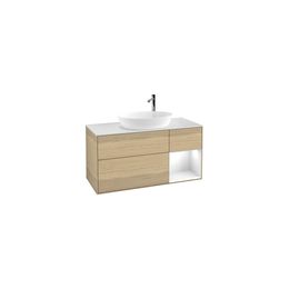 Villeroy & Boch V&B Waschtischunterschrank Wandbeleuchtung Finion 120cm, Pl wh. m, Reg glo wh. Lac, Oa ven ; Villeroy & Boch (G951GFPC)