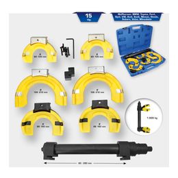 Brilliant Tools Federspanner-Satz, 15-tlg, mit Kunststoff-Schutzeinlagen aus Carbon-Stahl, BT651200)
