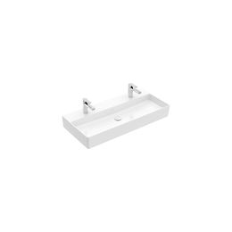 Villeroy & Boch V&B Waschtisch Memento 2.0 100x47cm, gs, 2xHahnloch, o. &Uuml;L, we alp ; Villeroy & Boch (4A221K01)