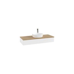 Villeroy & Boch V&B Waschtischunterschrank mit Frontstruktur, mit Beleuchtung Antao 120x19x50cm, HL, WBP hon. Oa, wh. m Lac ; Villeroy & Boch (L10151MT)