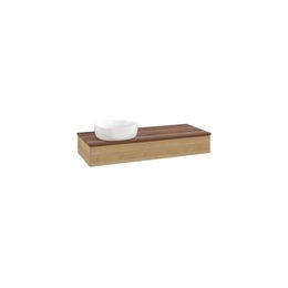 Villeroy & Boch V&B Waschtischunterschrank ohne Frontstruktur, mit Beleuchtung Antao 120x19x50cm, WBP-farbe w. wal, honey oak ; Villeroy & Boch (L11012HN)