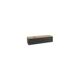 Villeroy & Boch V&B Waschtischunterschrank mit Frontstruktur Antao 160x50cm, WBP-farbe hon. Oa, bla m Lac ; Villeroy & Boch (K26111PD)